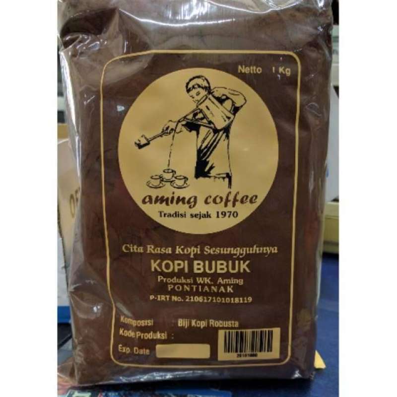 Jual 1kg Kopi Bubuk Aming Coffee Uk. 1 Kg / 1000 Gr 1kg Khas Pontianak ...