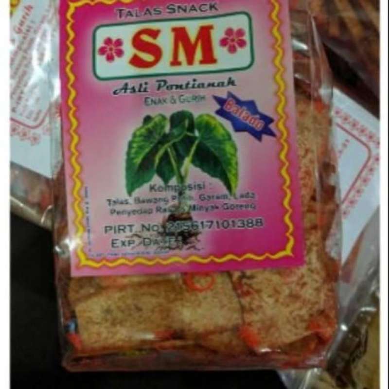 Jual Snack Talas Sm Keripik Lebar Dan Tipis Khas Pontianak Paling Enak ...