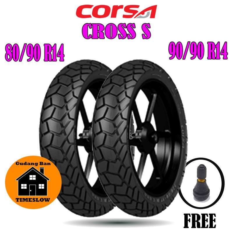 Promo Paket Ban Motor Matic // Corsa Cross S 80/90 - 90/90 Ring 14 ...