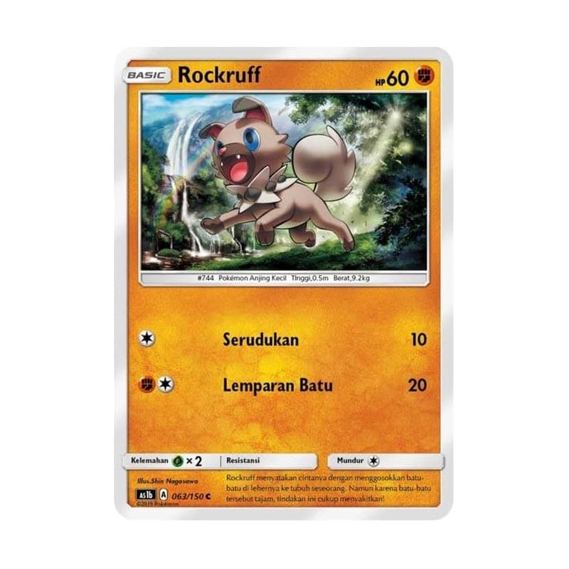 Jual Pokemon Indonesia Trading Card Rockruff AS1b 063-150 C di Seller ...