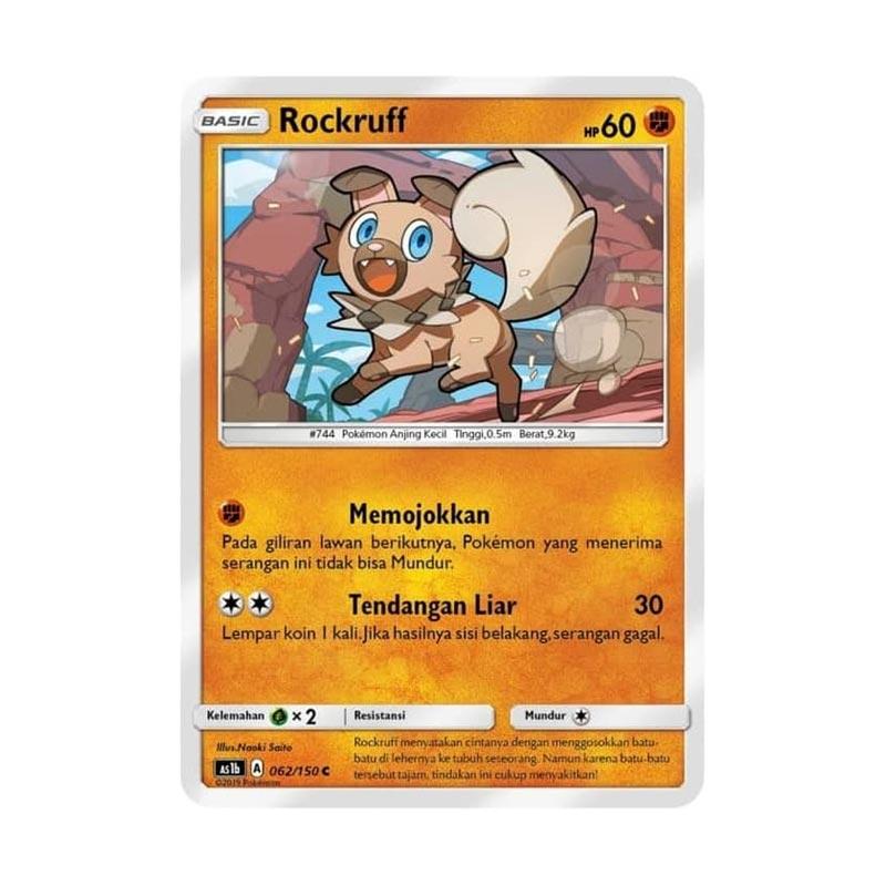 Jual Pokemon Indonesia Trading Card Rockruff AS1b 062-150 C di Seller ...