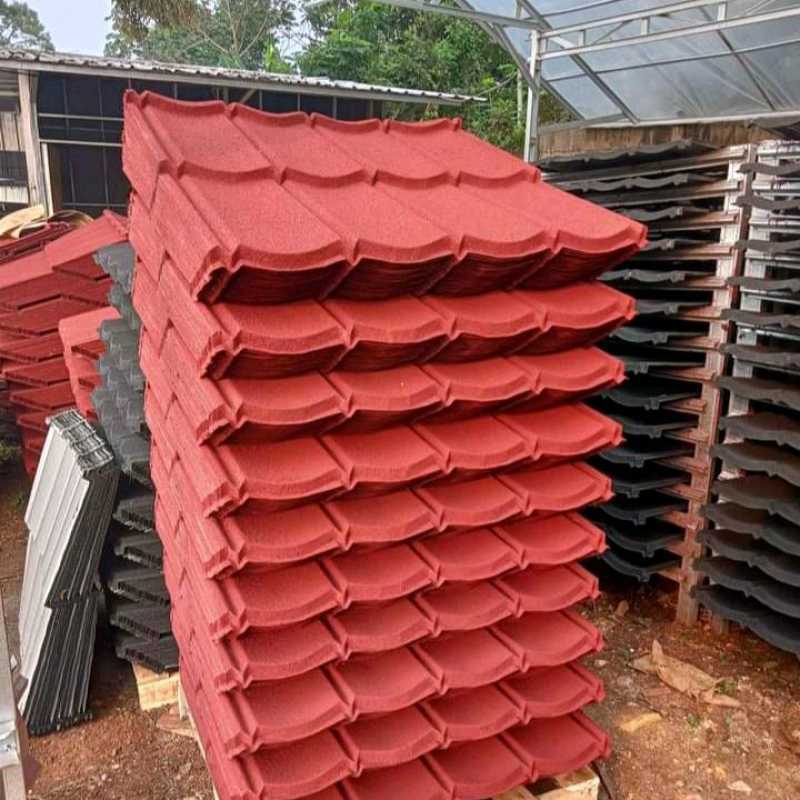 Jual Baja Ringan 0,75 Genteng Metal Pasir Terpasang Di Seller Baja ...