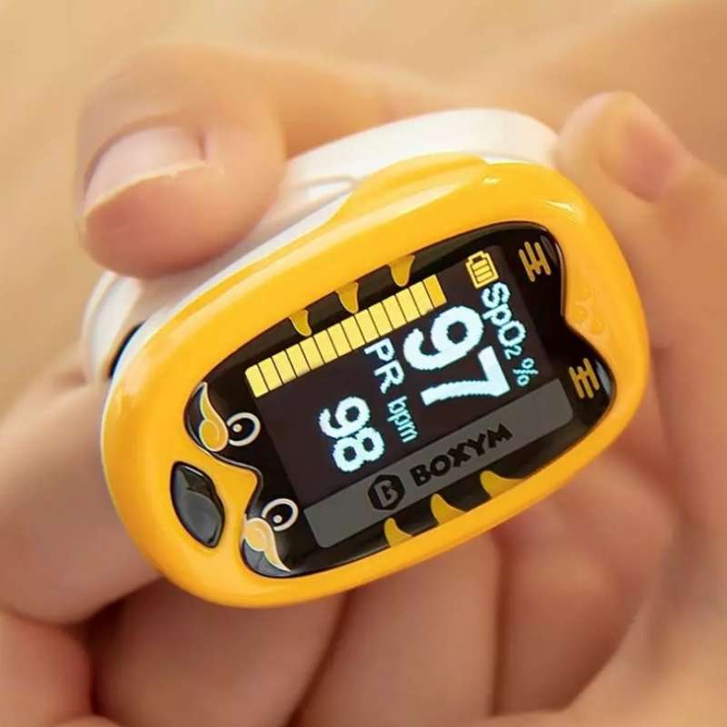 Jual Oximeter Bayi Anak Fingertip Pulse Baby Oximeter SpO2 - Orange di ...
