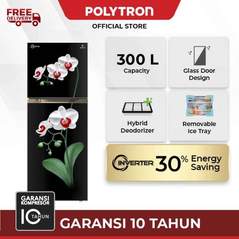 Jual Polytron Belleza Big Liter 2 Doors Refrigerator 300 Liters PRM ...