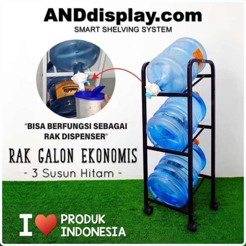 Jual Rak Galon Susun 3 - Rak Galon Air - Rak Dispenser Air - Rak Galon ...