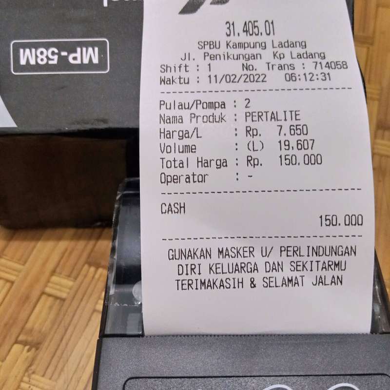 Jual Printer Cetak Struk Spbu Lengkap Dengan Aplikasi Di Seller Fortuna Electronic - Indra Kasih ...