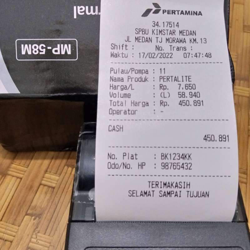Jual Printer Cetak Struk Spbu Lengkap Dengan Aplikasi Di Seller Fortuna Electronic - Indra Kasih ...