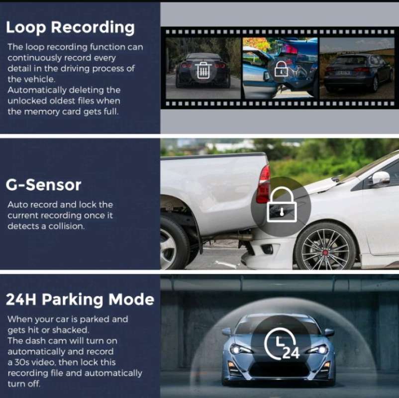 Jual Azdome Pg18-g Cermin Mobil Dash Cam 124g Full Hd 1080p Dvr Android ...