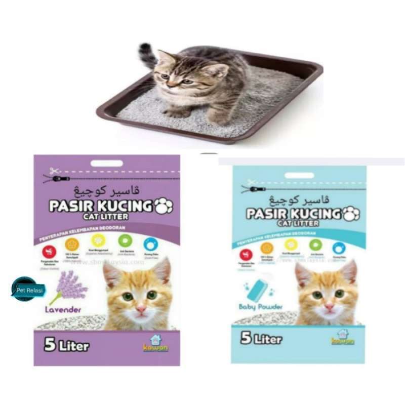 Jual Pasir Kucing Wangi Dan Gumpal /Pasir Kucing Kawan 5 Liter di ...