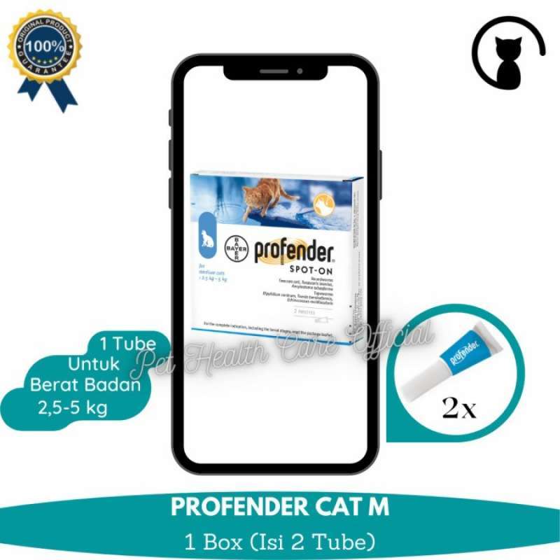 Jual Profender Cat M Obat Cacing Kucing Tetes di Seller Nagara ...