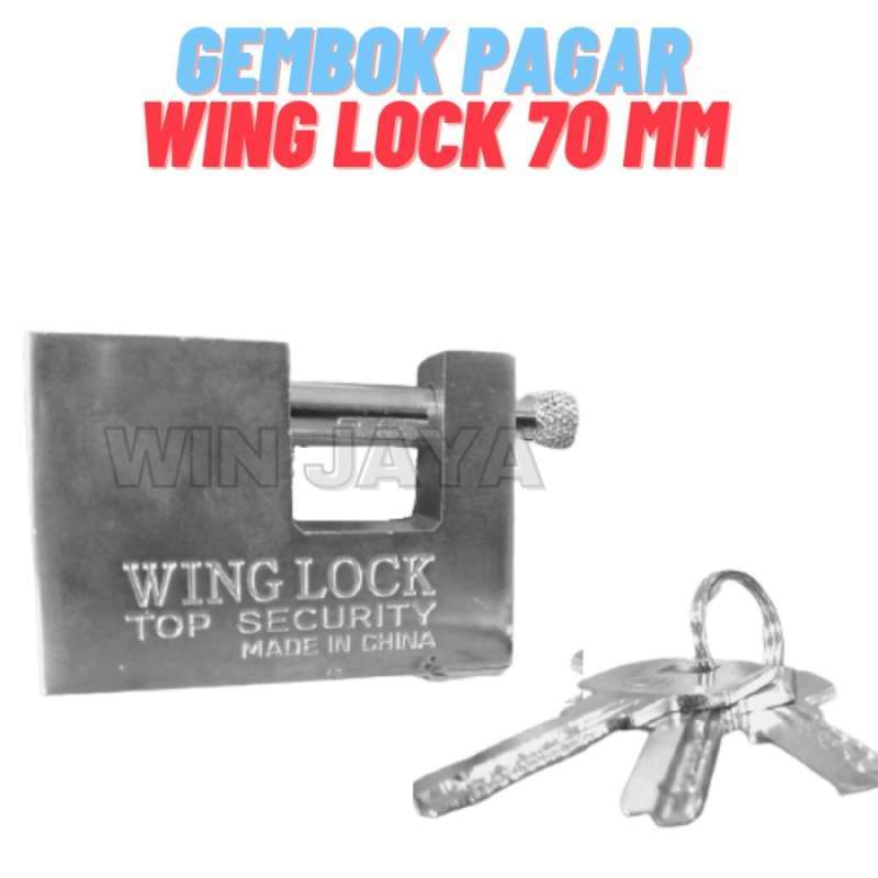 Jual Gembok Pagar Wing Lock 70 Mm Gembok Panser Kotak Anti Maling di ...