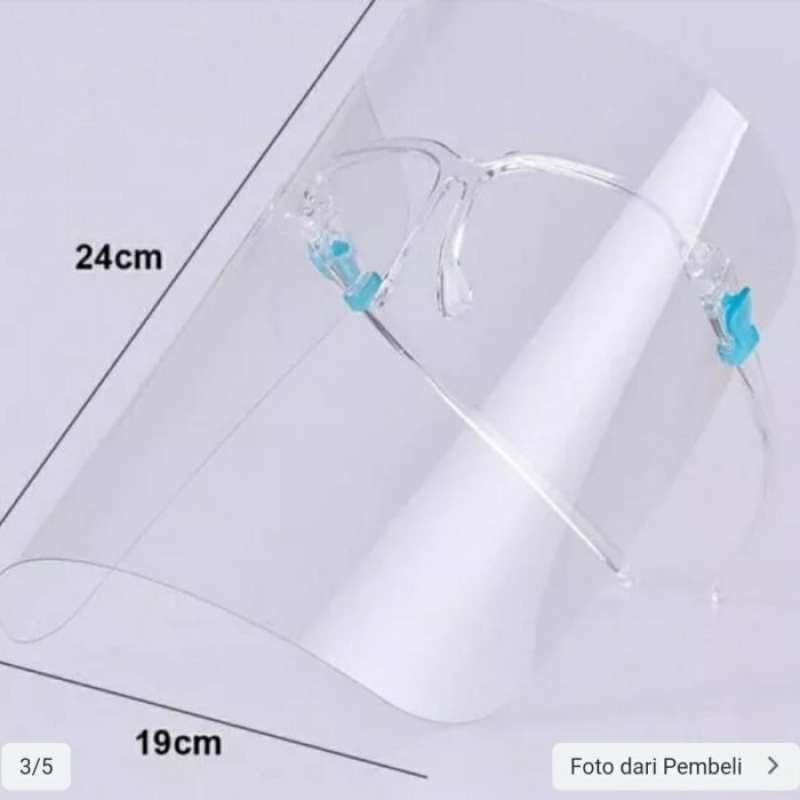 Jual FACE SHIELD PELINDUNG MUKA LENGKAP DENGAN KACA MATA di Seller ...