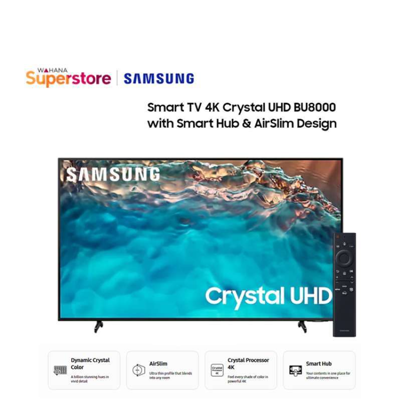 Jual Samsung Crystal UHD 4K LED Smart TV (2022) 75 - 75BU8000 | UA75BU8000KXXD di Seller WAHANA ...