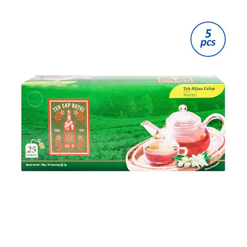 Promo Teh Cap Botol Aroma Melati Teh Hijau [25 Bags/ 5 Box] Diskon 7% ...