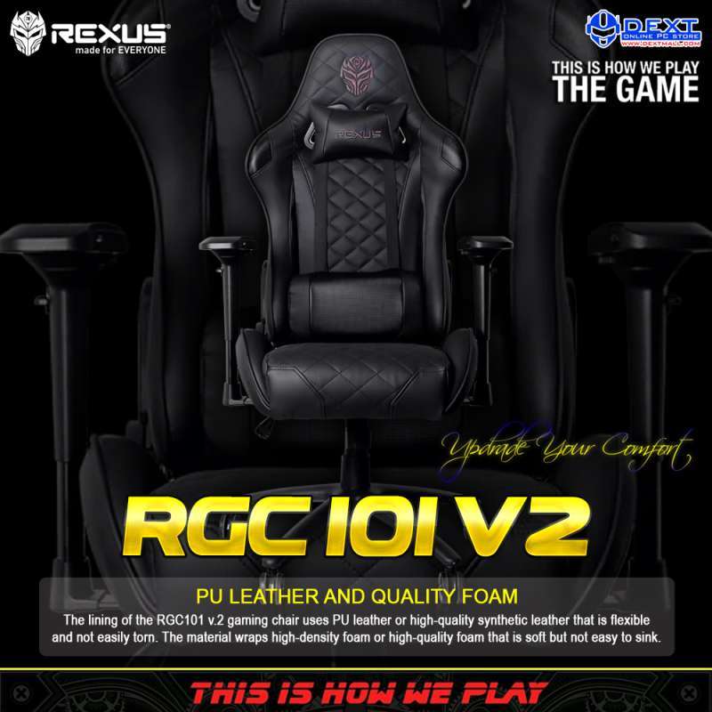 Promo Rexus RGC 101 V2 Gaming Chair - Black Brown Diskon 8% di Seller ...