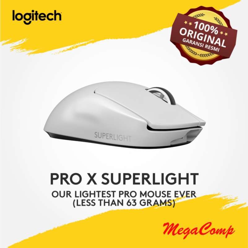 Promo Mouse Gaming Logitech PRO X Superlight Wireless - White Diskon 35 ...