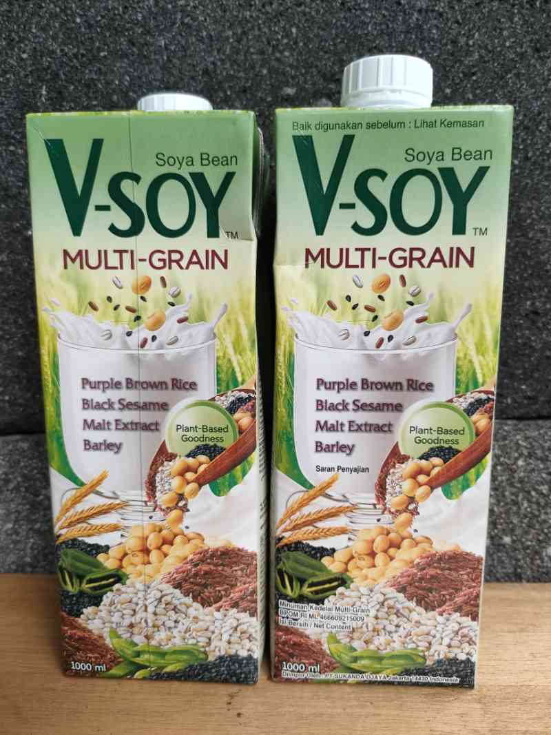 Jual V-Soy - Soya Bean Milk Multi Grain 1000 ml di Seller Dimnus Mart ...