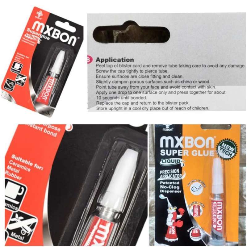 Jual Lem Super Glue Liquid Kuat Dan Multifungsi Mxbon 3 Ml Di Seller ...
