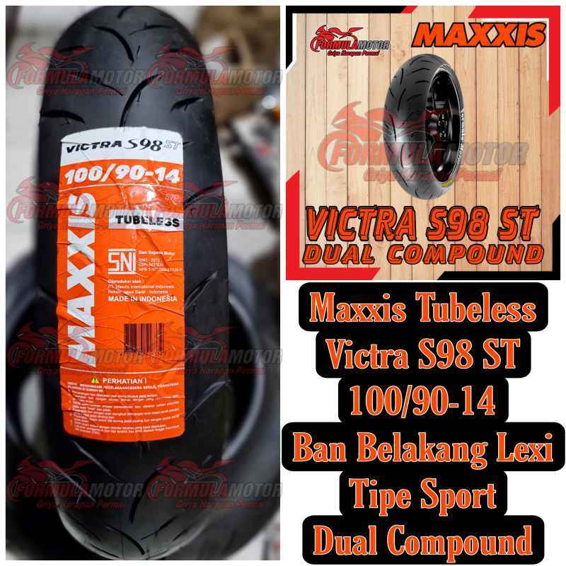 Jual 100/90-14 Ban Maxxis Victra S98 ST Tubeless - Ban Belakang Lexi ...