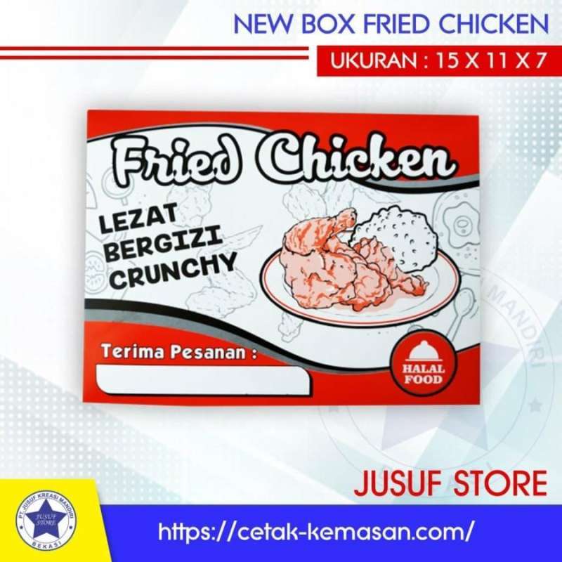 Jual Kotak Kemasan Makanan Paper Box Ayam Fried Chicken Ivory ISI 40 ...