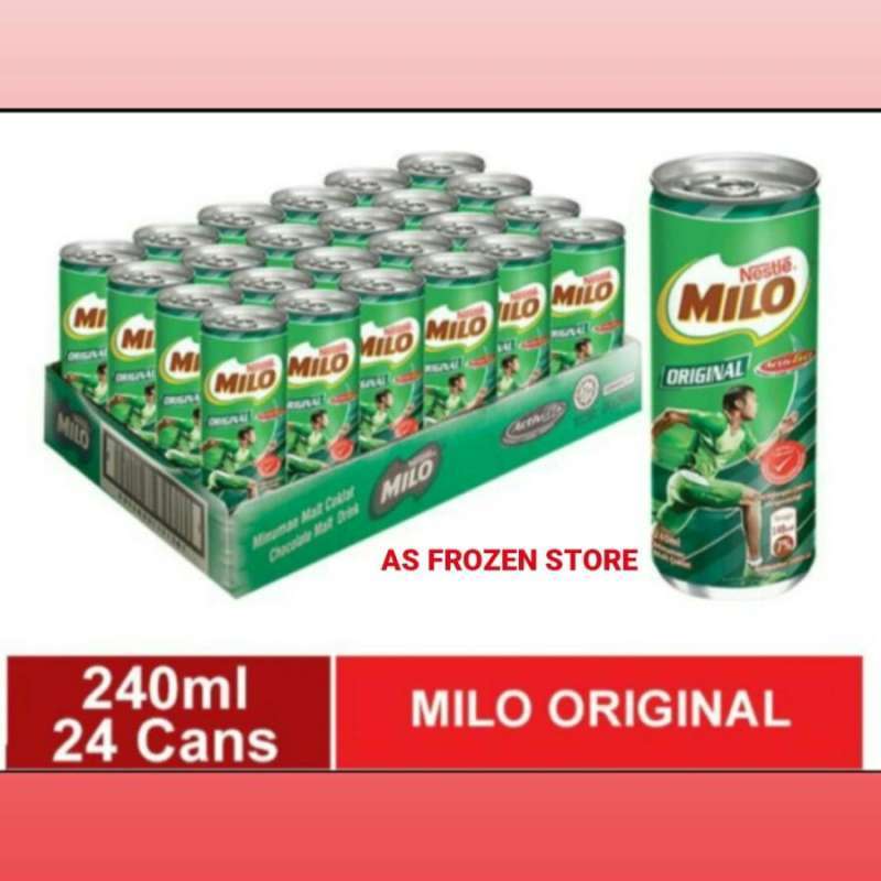 Jual Susu Milo Kaleng 240 ml / Susu Milo Activ-Go Original 240 ml 1dus ...
