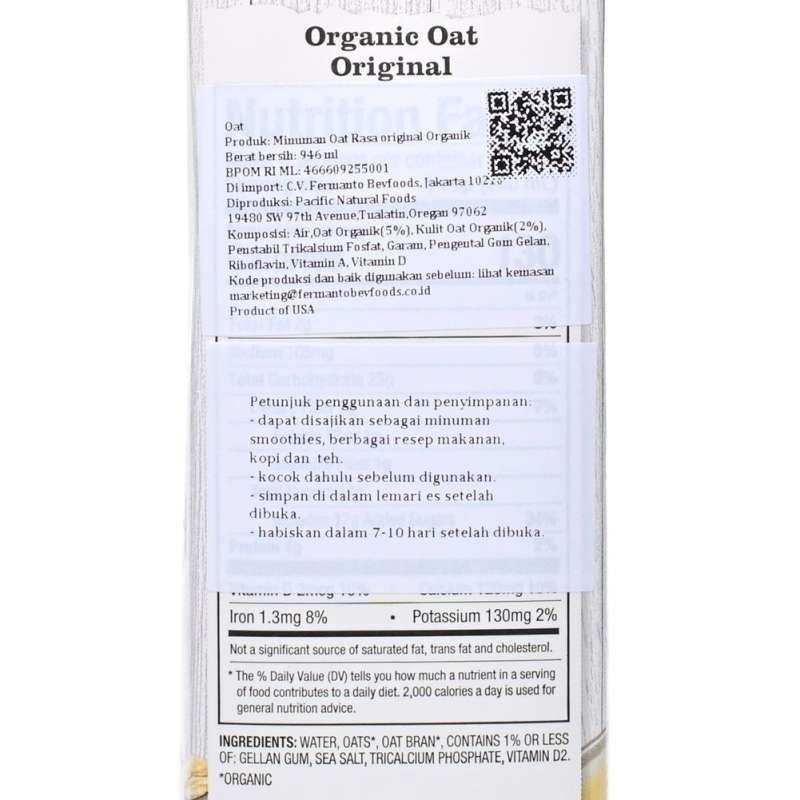 Jual Pacific Foods - Organic Oat Original 946 Ml Minuman Di Seller Sesa ...
