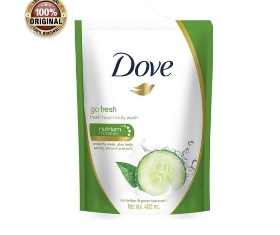 Jual Dove Body Wash Sabun Cair go fresh cucumber & green tea scent 400 ...