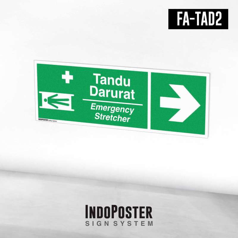 Jual Stiker Sign Tandu Darurat Arah Kanan Ukuran S 30 X 10 Cm Di Seller ...