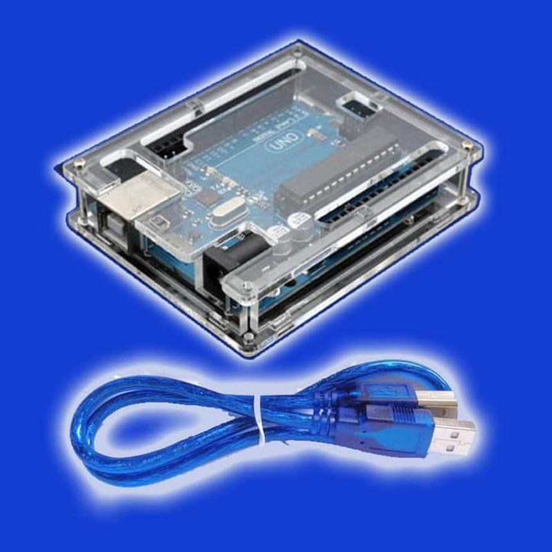 Jual Arduino Uno R3 Clone with Casing Acrylic di Seller Algorista ...
