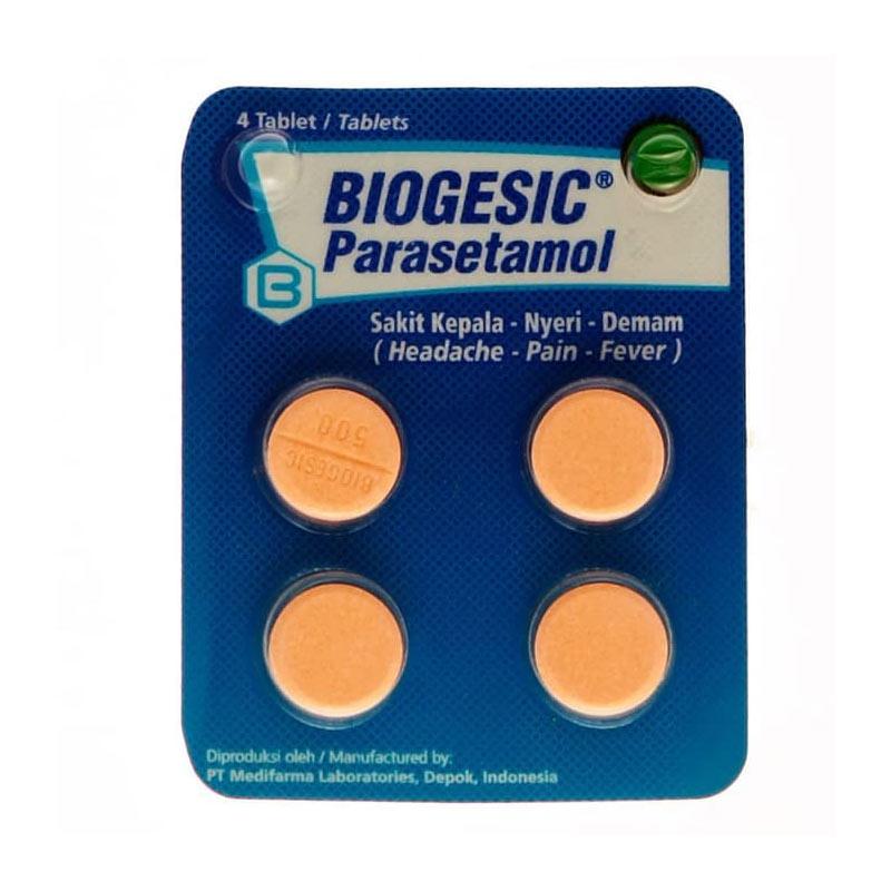 Jual BIOGESIC PARACETAMOL ISI 4 TABLET BANDED 2 PCS di Seller Wilson ...