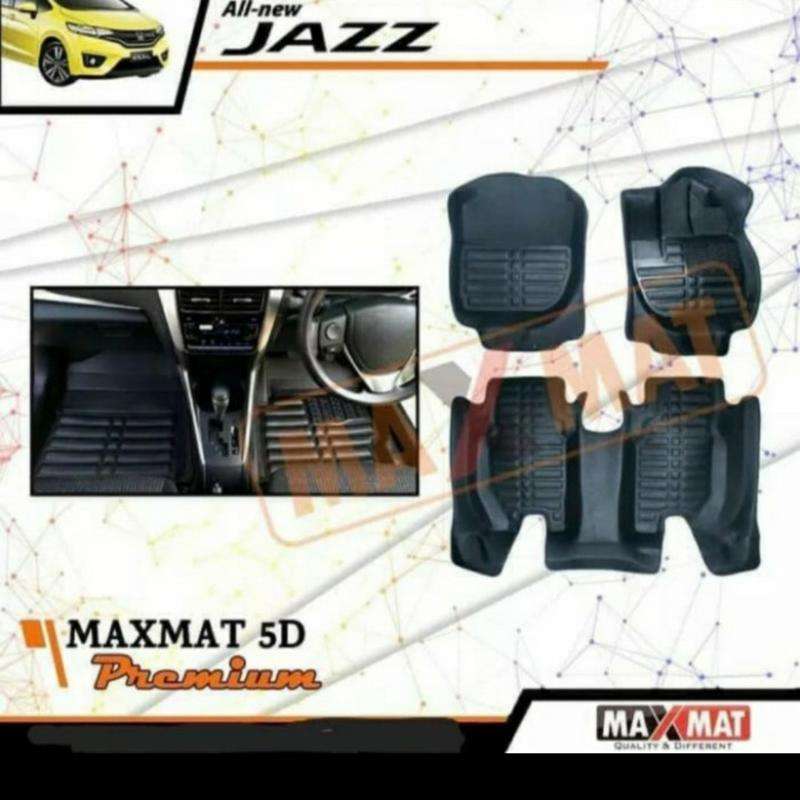 Jual Karpet Mobil Maxmat 5D Tipe Premium Black All New Jazz GK5 2 Baris ...