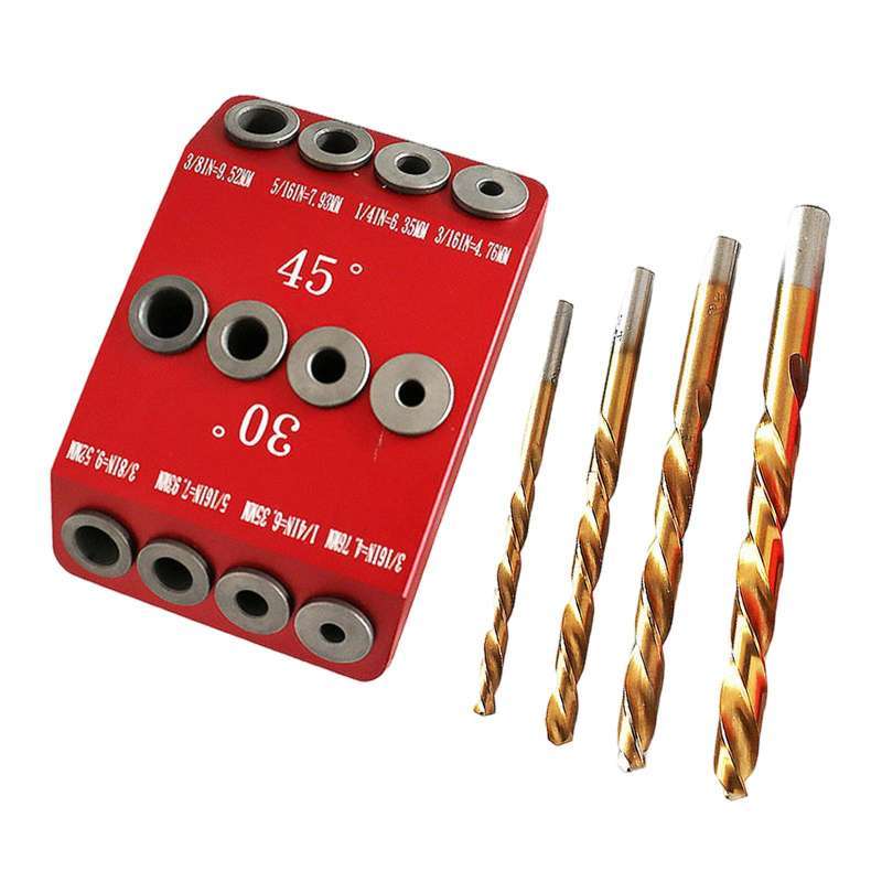 Promo 30/45/90 Degree Angle Oblique Pocket Hole Jig,Drill Guide for ...