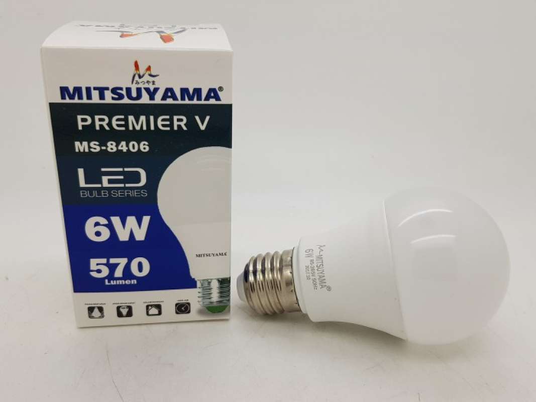 Jual Lampu LED 6 watt PREMIER V Model BULB Merk MITSUYAMA GARANSI 1 THN ...
