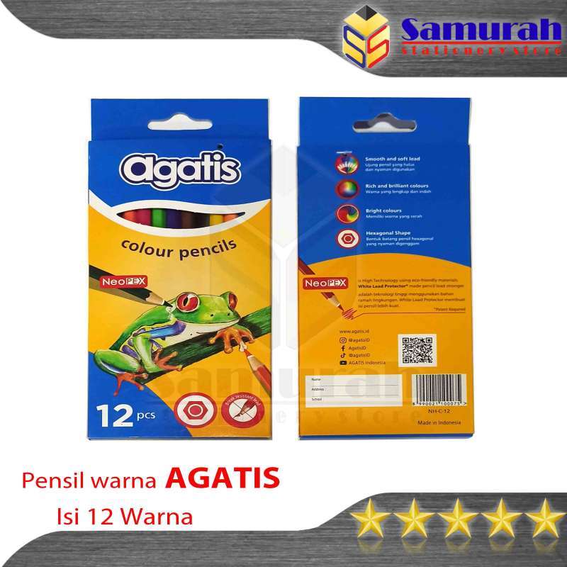 Jual Pensil Warna Agatis Neopex 12 Warna Panjang Nh C 12 / Pencil ...