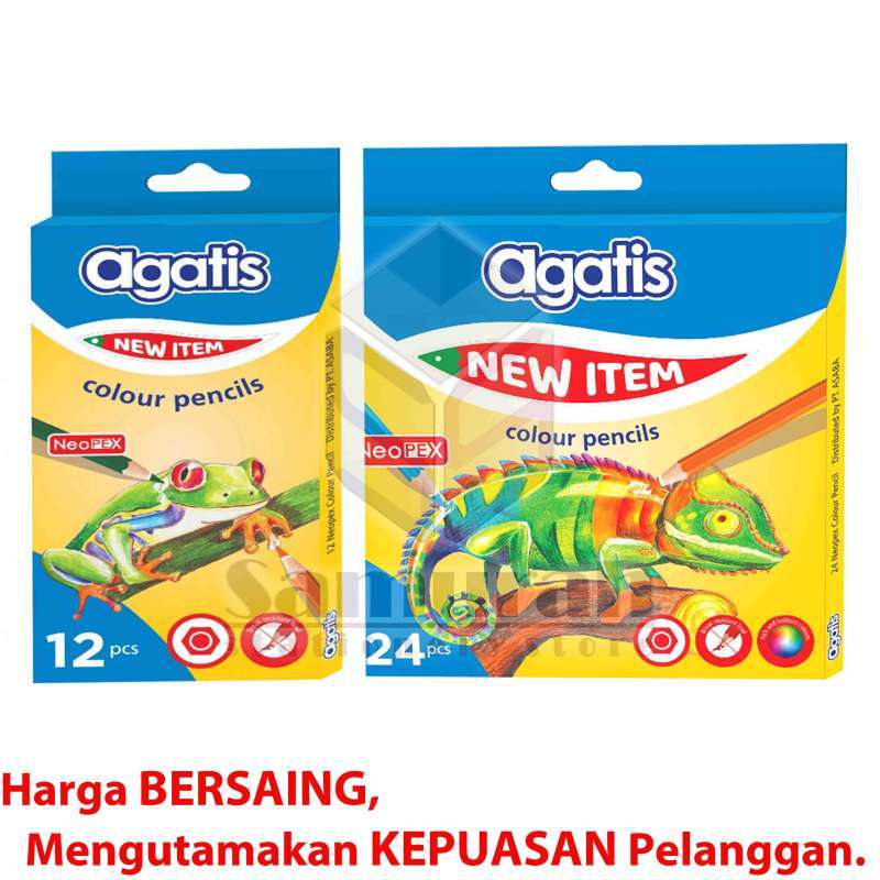 Jual Pensil Warna Agatis Neopex 12 Warna Panjang Nh C 12 / Pencil ...