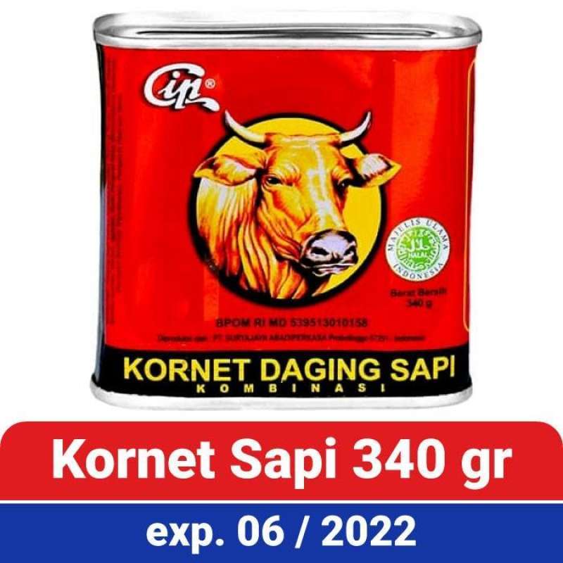 Jual KORNET SAPI CIP 340 GR - Daging Kaleng Corned Beef BPOM RI di ...
