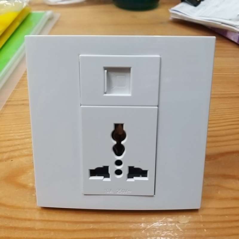 Jual STOP KONTAK OUTLET LAN CAT6 DAN POWER di Seller lengkapedia ...