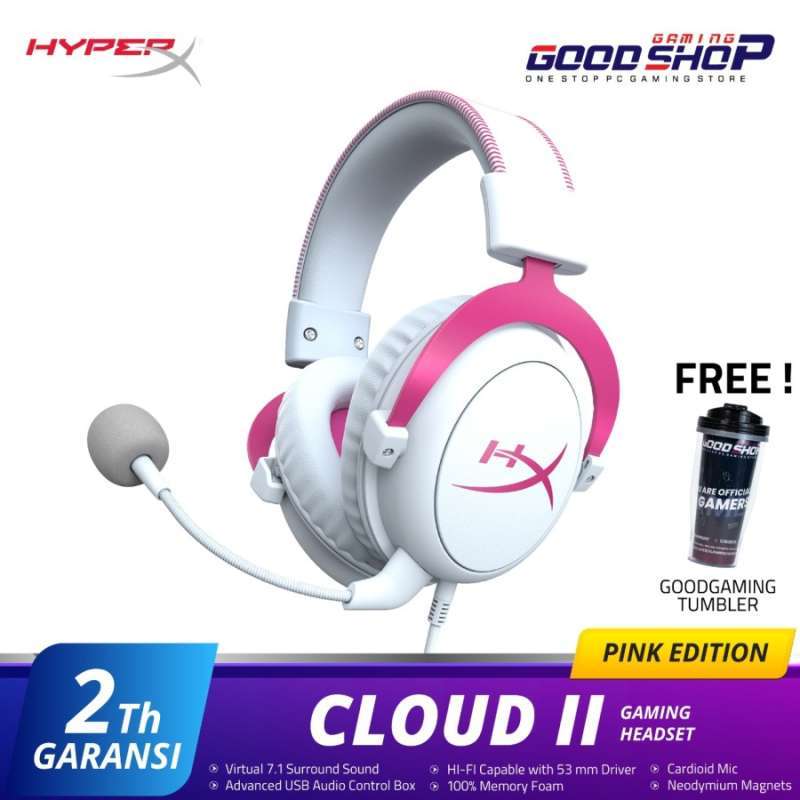Jual HyperX Cloud II Pink - Pro Gaming Headset di Seller GOOD GAMING ...
