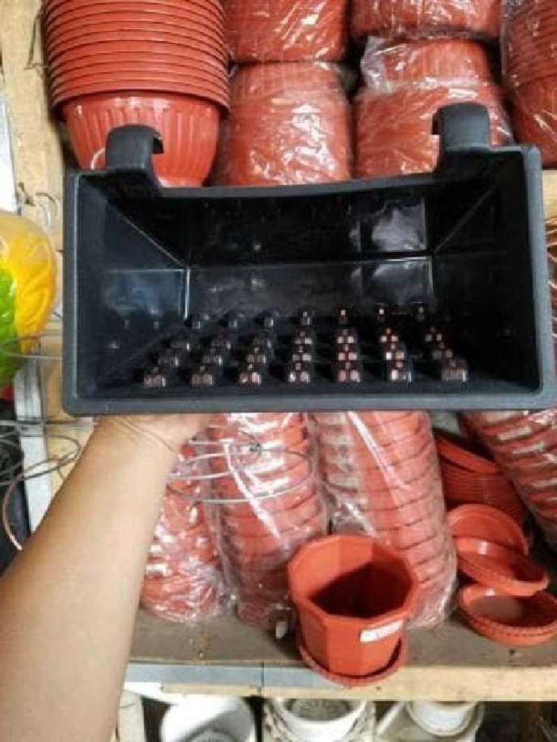 Jual POT DINDING / HYDROPONIK / TANAMAN RAMBAT / TEMBOK PLASTIK HITAM ...