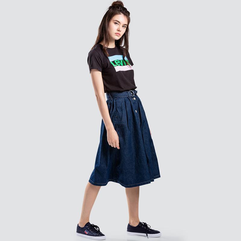 Jual Levi's 77884-0001 Button Flare Rhode Skirt Wanita - Blue Di Seller ...