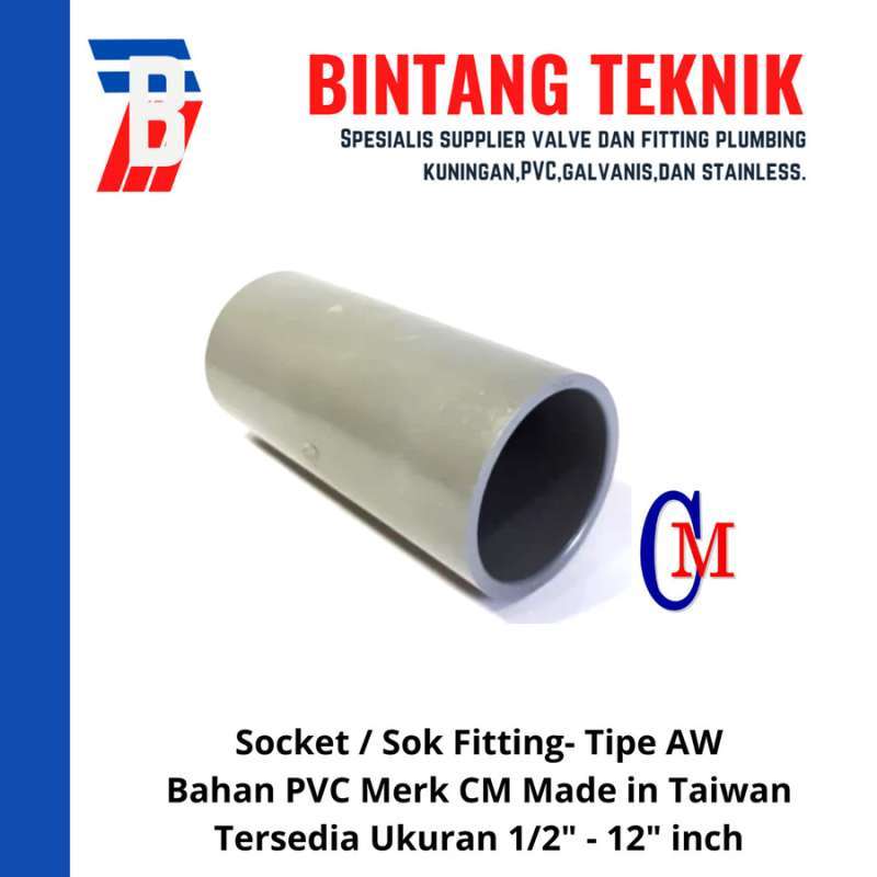 Jual Socket / Sok 2 inch PVC AW Merk CM Taiwan di Seller Toko Bintang ...