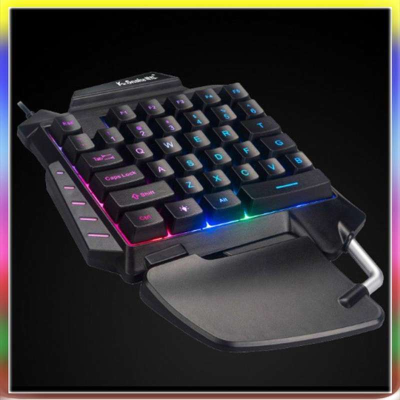 Jual ☆+I☆ One Hand Mechanical Keyboard RGB Backlit Gaming Keyboard Game ...