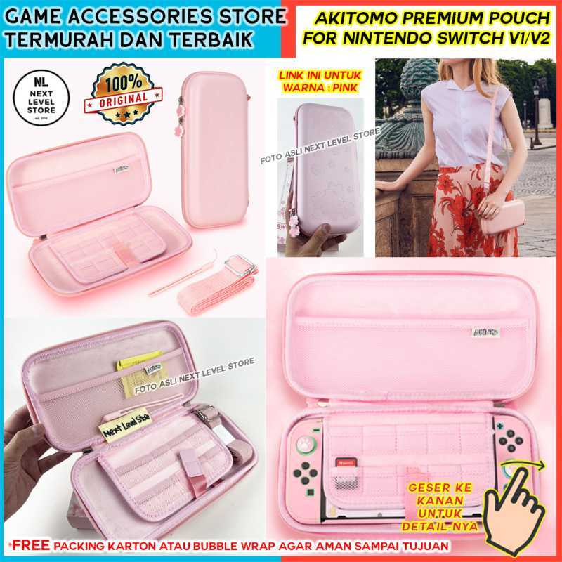 Promo Premium Pouch Akitomo Nintendo Switch V1 V2 Lite Animal Crossing Tas Original AKSW-147 ...