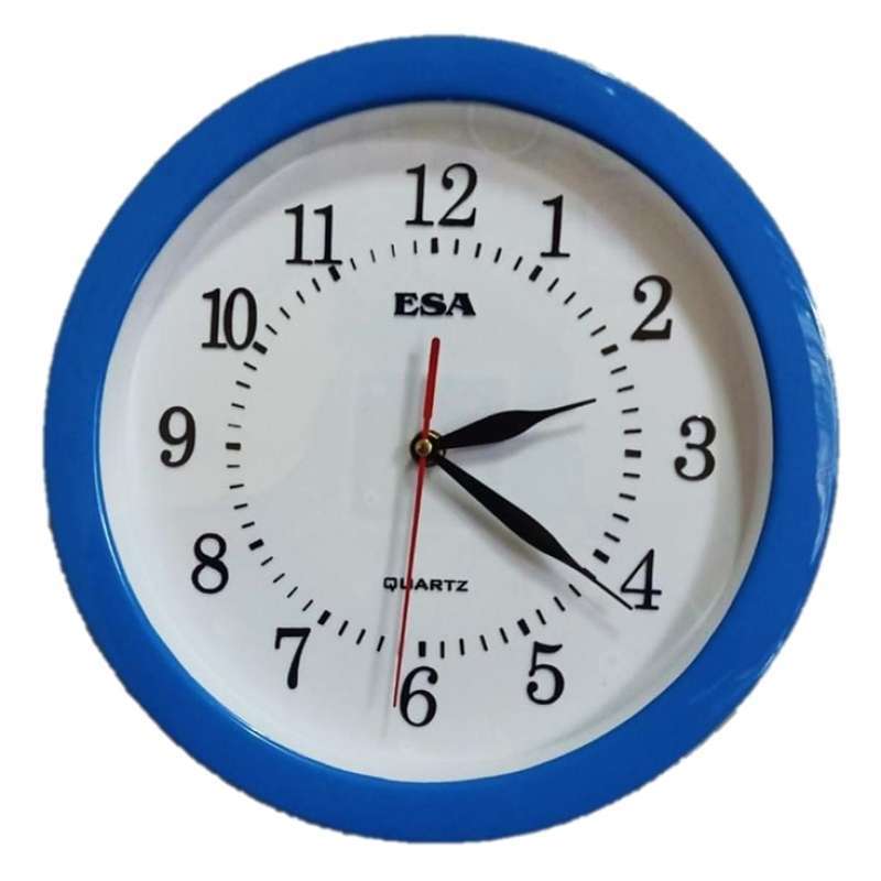 Jual Jam Dinding Polos Minimalis diameter 27 cm Biru/Hitam di Seller ...