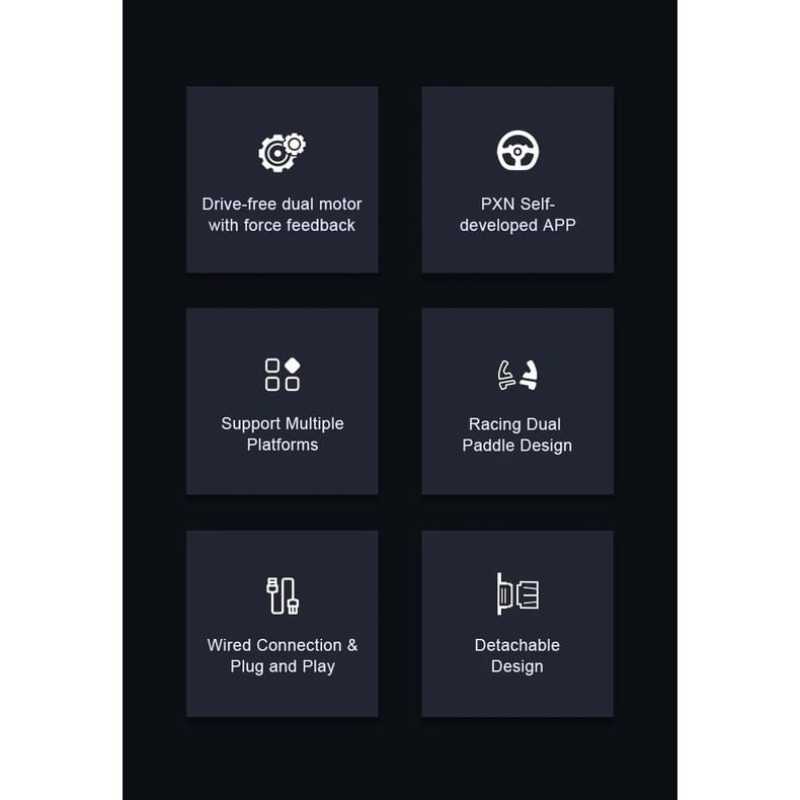 Jual Pxn V10 Force Feedback Racing Car Game Steering Wheel 900 Degrees ...