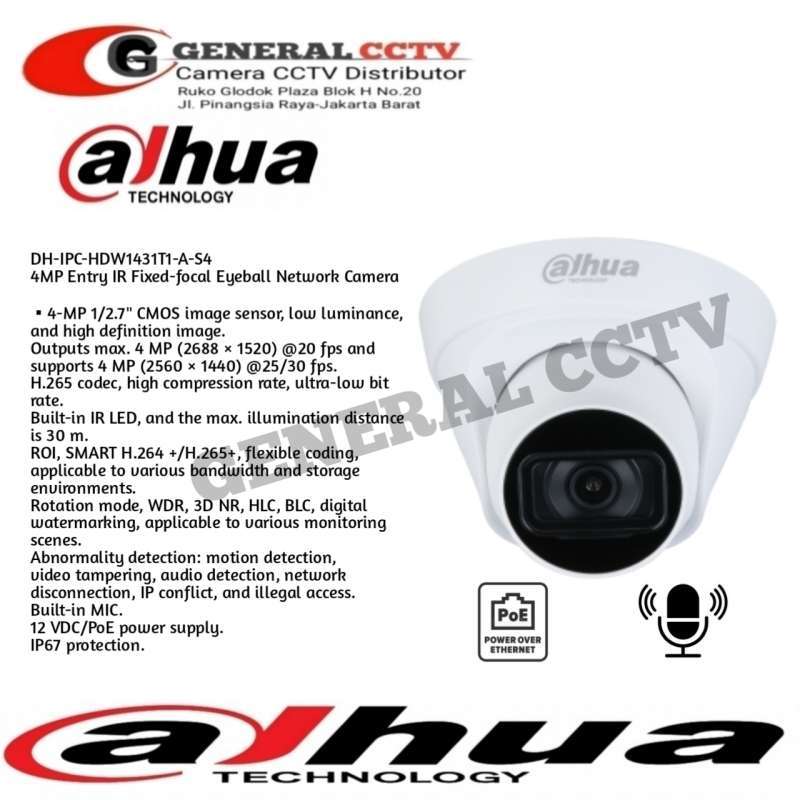 Jual Dahua Ip Camera Mic Original, Murah & Diskon Mei 2024 | Blibli