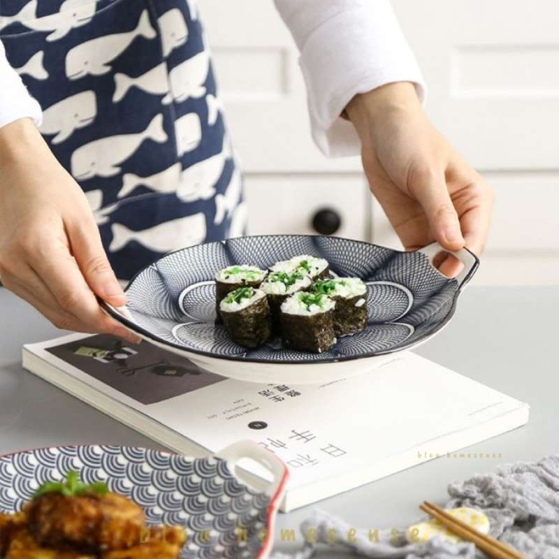 Promo Piring Keramik Bulat Gagang Telinga Jepang Japanese Style Simple ...