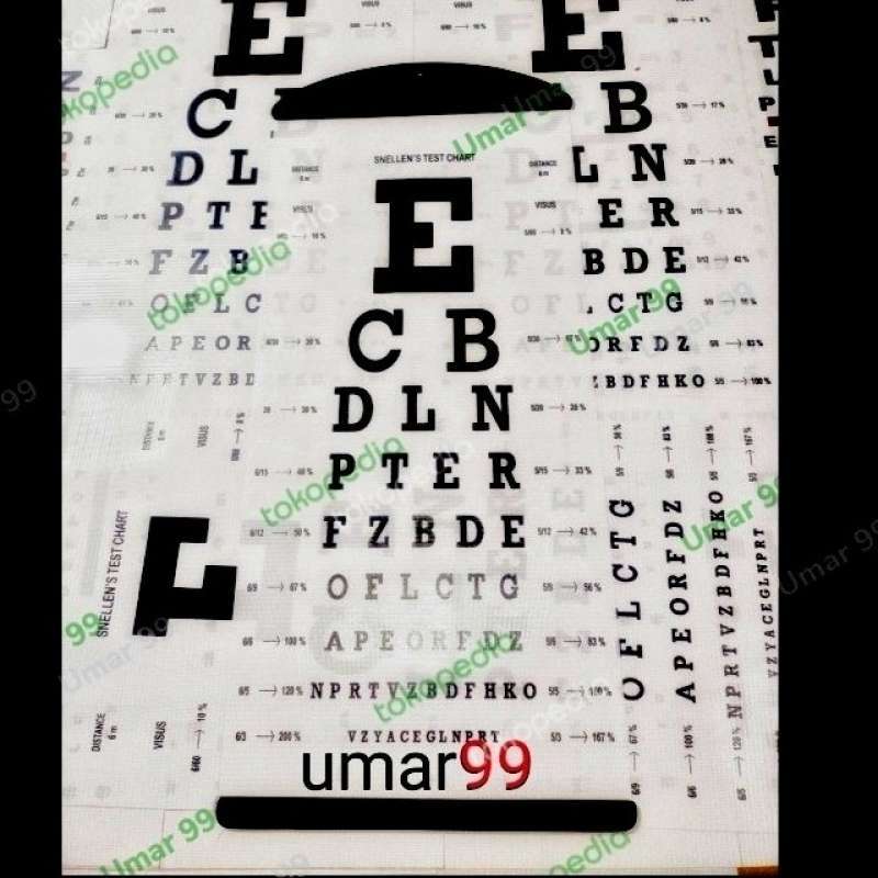 Promo snellen chart visus alat bantu tes mata Diskon 38% di Seller ...