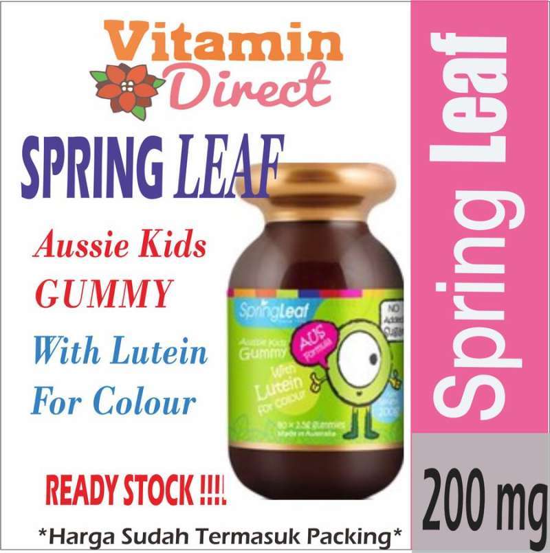 Jual SpringLeaf Spring Leaf Kids Gummy with Lutein 200gr Vitamin mata ...