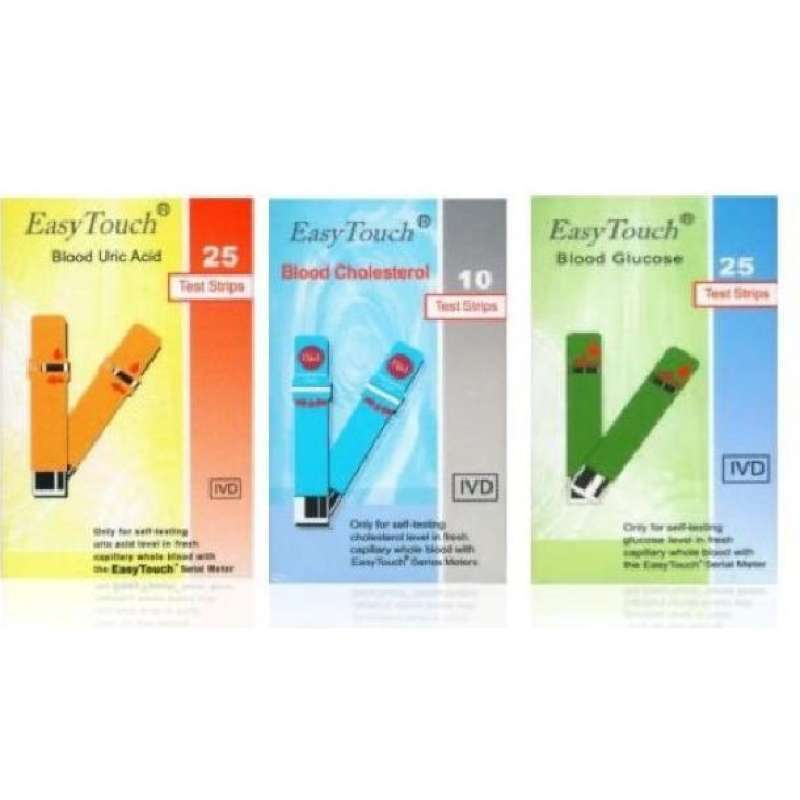 Jual Strip Easy Touch Gula Darah, Kolesterol, Asam Urat. Stick Easy ...